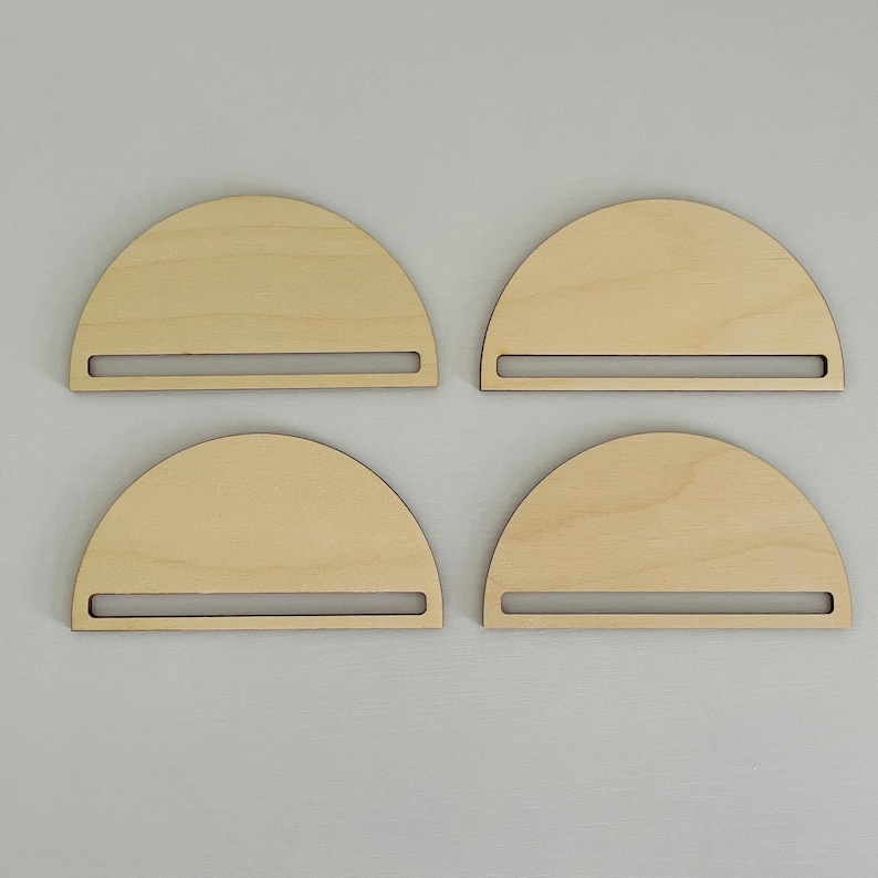 Macrame Blanks - Semi Circle / Macrame Mobile / Nursery Shapes / Wooden ...