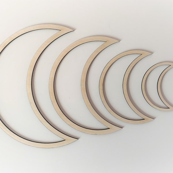 Wooden Moon Shapes for Crafts - Etsy