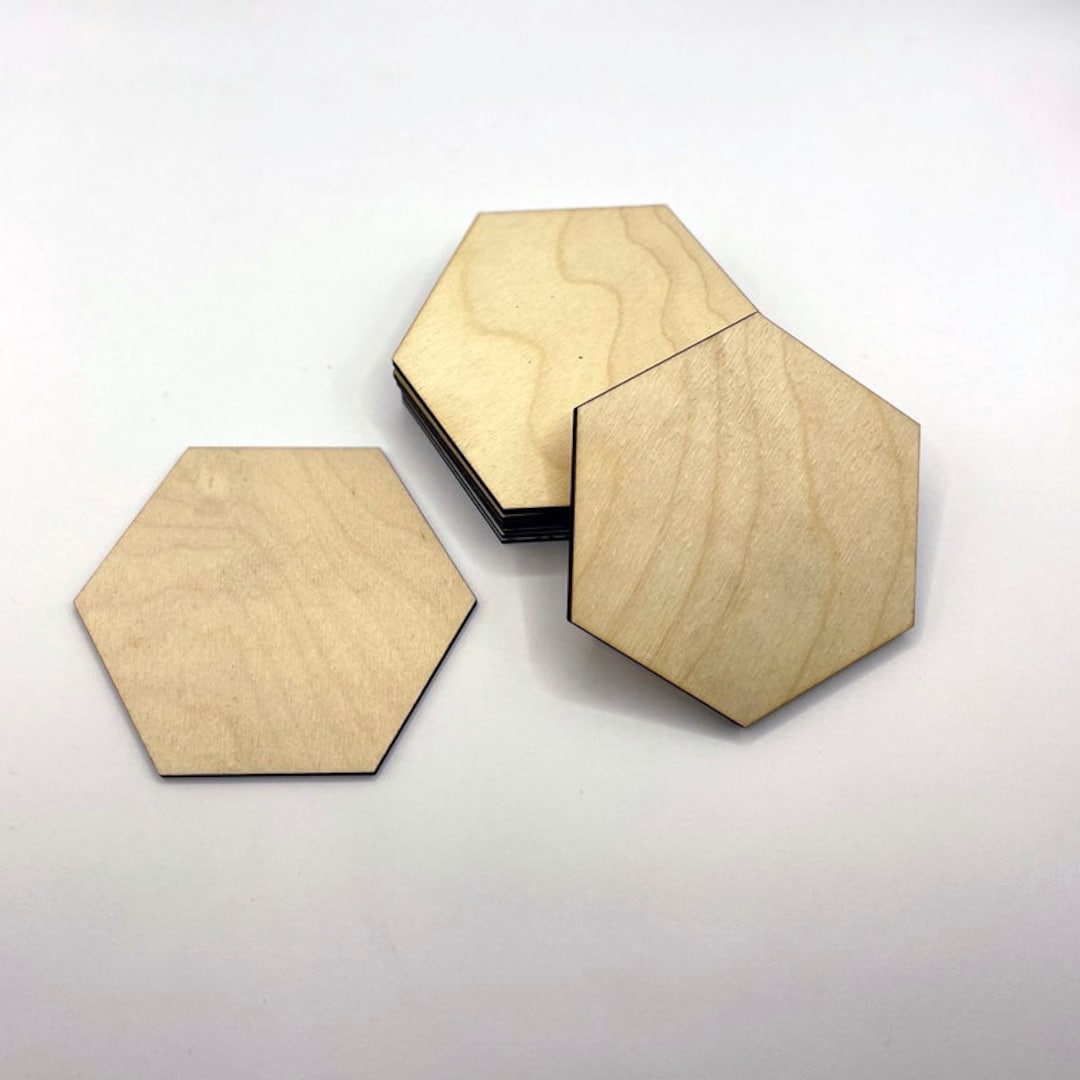 Clearance Items / Wooden Hexagon / Shape Blanks / Arts and Crafts ...
