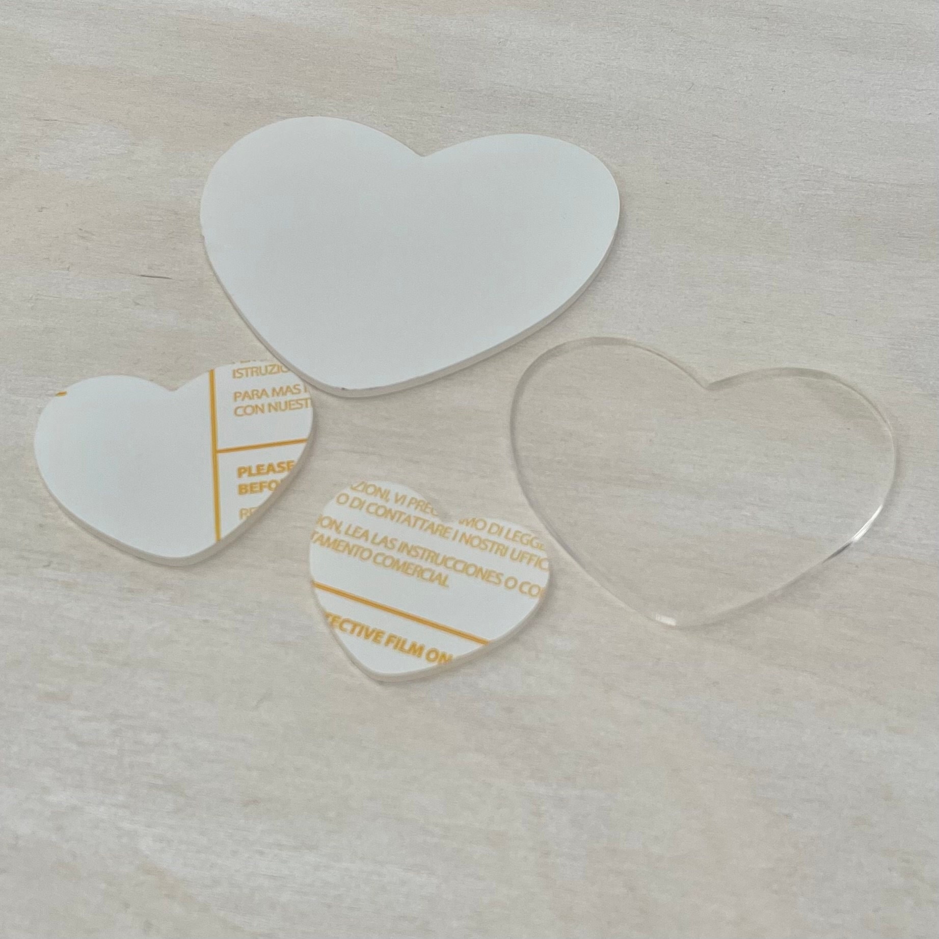 Blank Acrylic Hearts / Clear Acrylic /plain Acrylic Hearts/ - Etsy UK