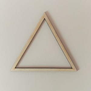 Wooden Triangle Outline / Macrame Mobile / Nursery Shapes / Wooden ...