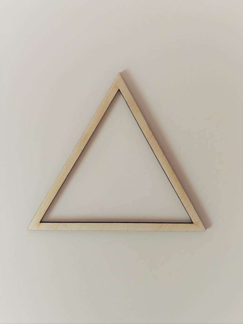 Wooden Triangle Outline / Macrame Mobile / Nursery Shapes / | Etsy