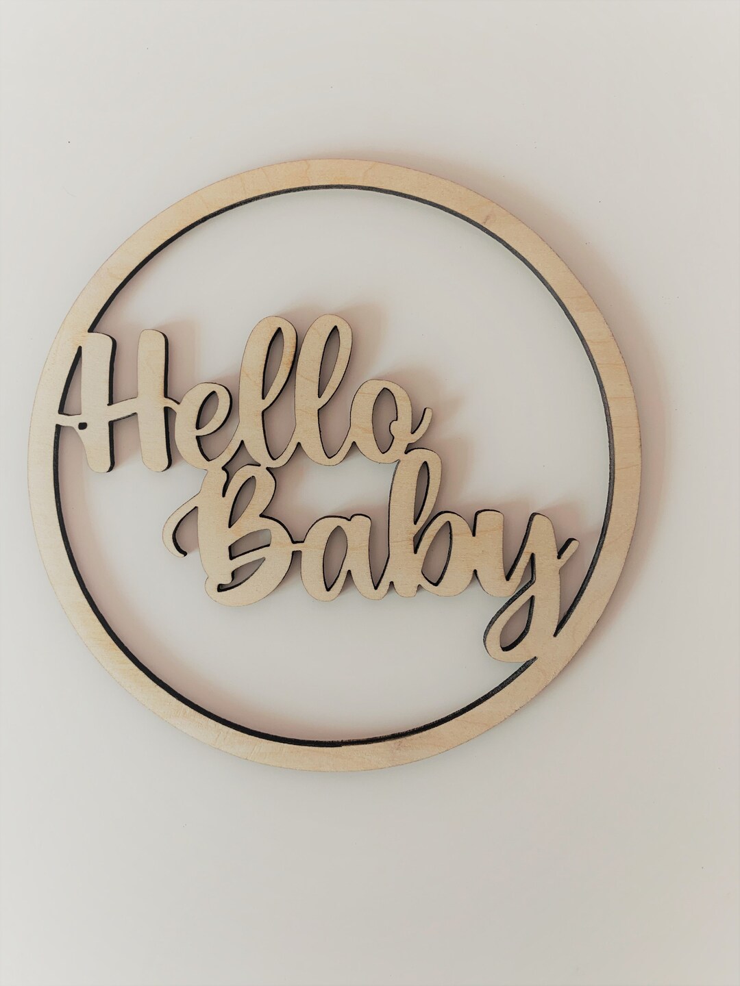 Birch Plywood Baby Shower Name Hoop: Macrame Mobile Craft - Etsy