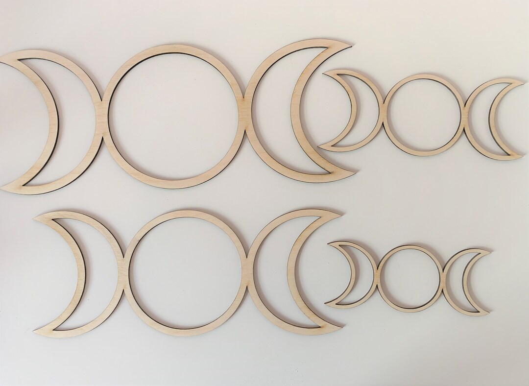 Birch Plywood Triple Moon Outline: Macrame Mobile Shapes - Etsy