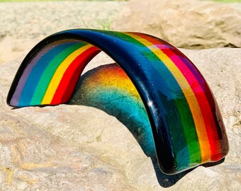 Rainbow Stained Glass Suncatcher - Etsy