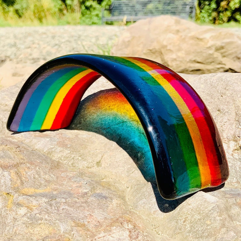 Rainbow Fused Glass - Etsy