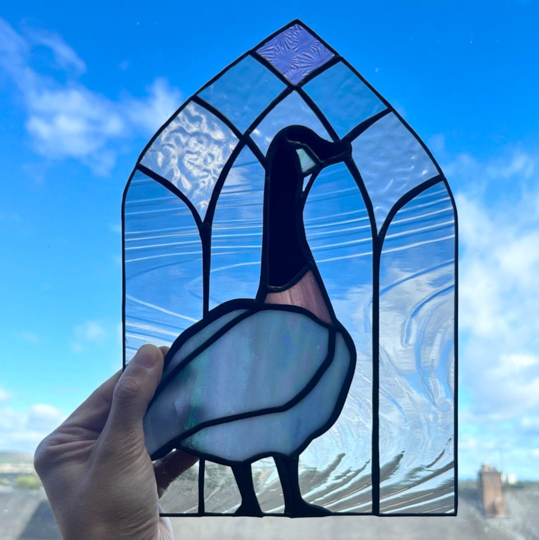 Stained Glass Goose in Archway - Etsy