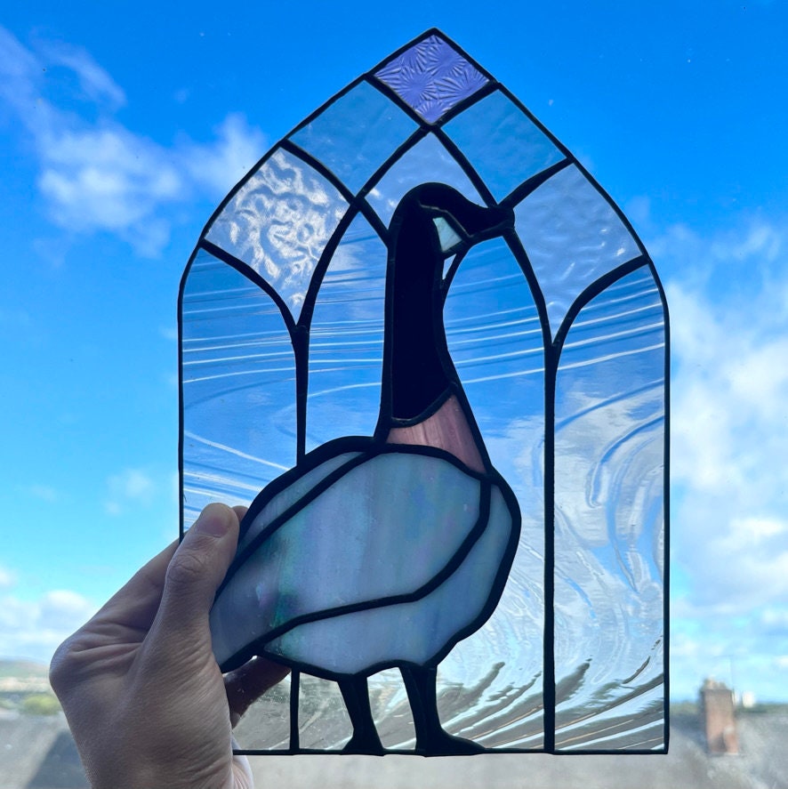 Pattern for Stained Glass Goose in Archway Sun Catcher. Beginner ...