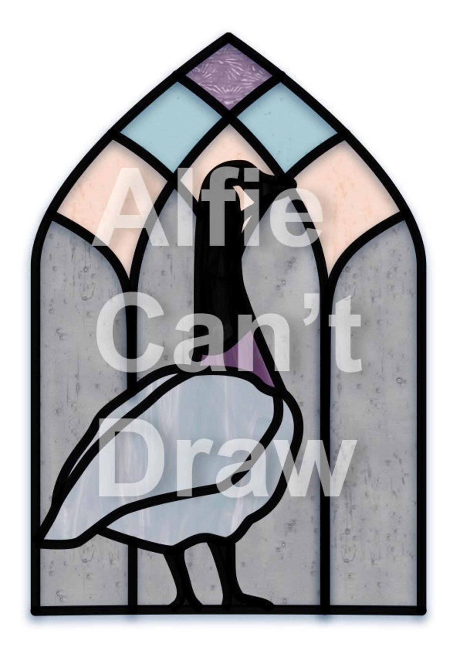 Pattern for Stained Glass Goose in Archway Sun Catcher. Beginner ...