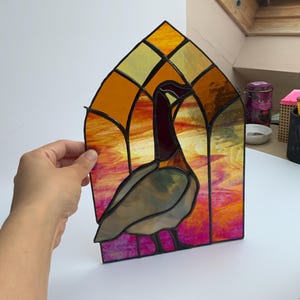 Pattern for Stained Glass Goose in Archway Sun Catcher. Beginner ...