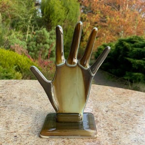 Elegant Glass Hand Ring Holder: Unique Display Stand for Wedding ...