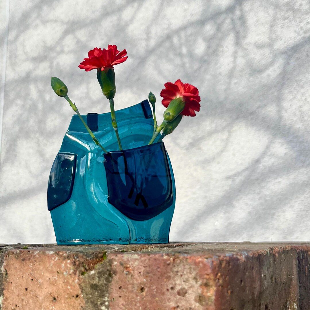Handmade Fused Glass Jeans Pocket Vase - Novelty Butt Vase - Etsy