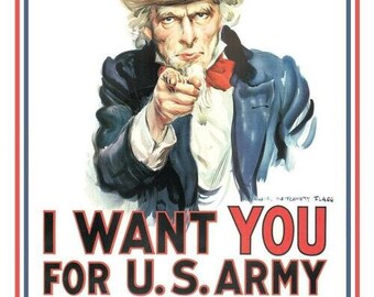 Uncle Sam I Want You | Etsy