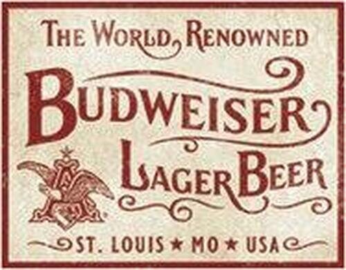 Budweiser Vintage Sign Beer Sign Vintage Sign Tin Sign - Etsy