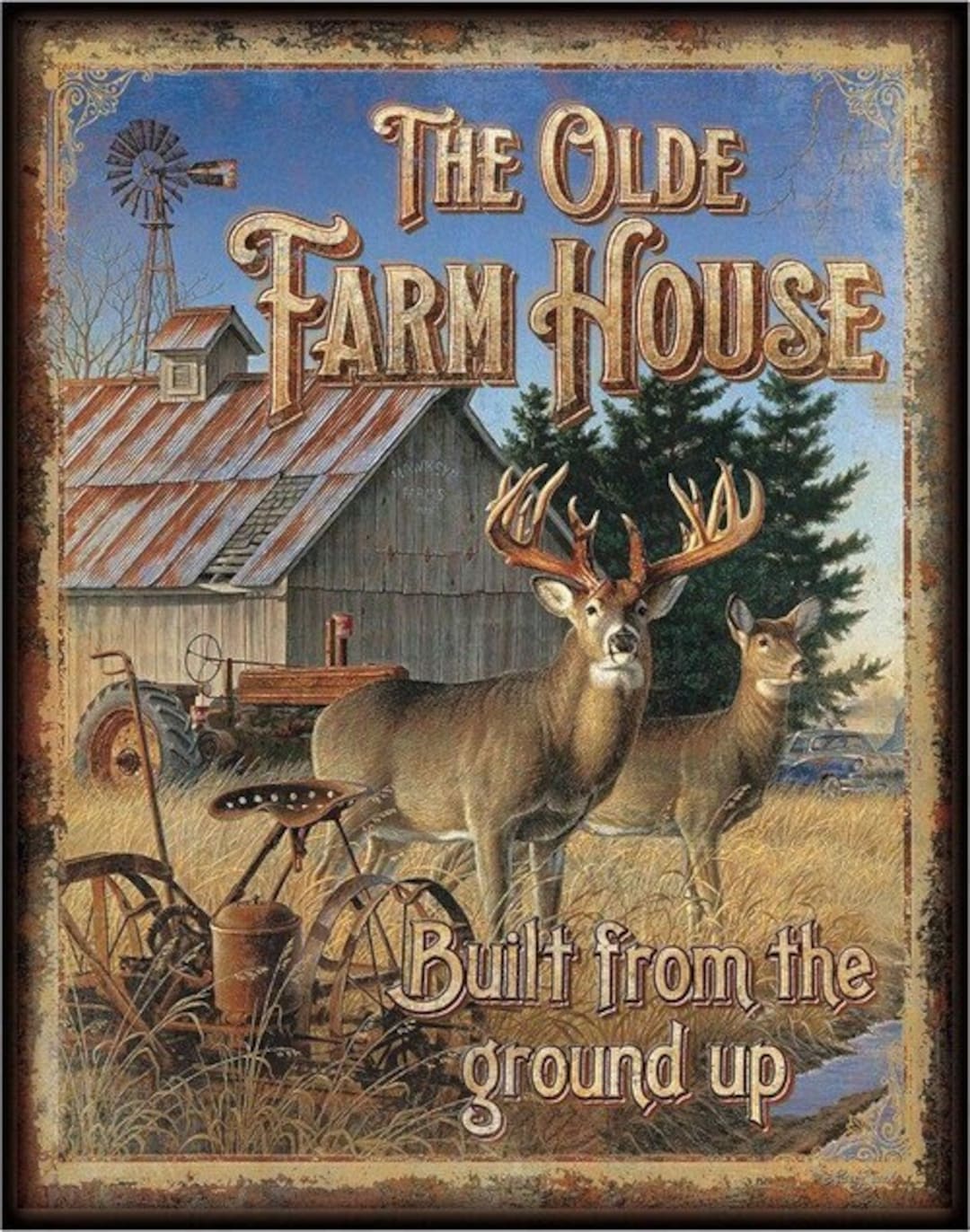 Vintage Farmhouse Metal Sign: Retro Garage Decor (12.5"x16") - Etsy