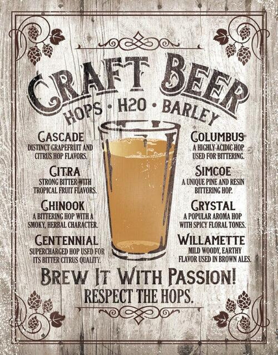 Craft Beer Sign | Craft Beer | Vintage Sign | Tin Sign | Garage Sign ...