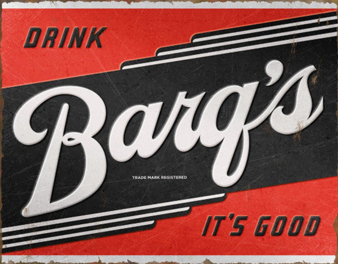 Barq's Sign | Barq's Drink | Barqs Root Beer Sign | Vintage Drink Sign | Tin Sign | Garage Sign ...