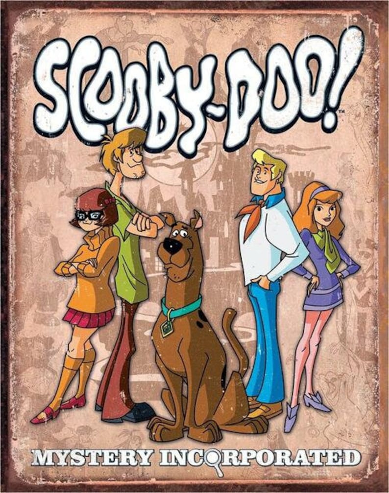 Scooby Doo Sign | Scooby Doo Vintage| Vintage Sign | Tin Sign | Garage ...
