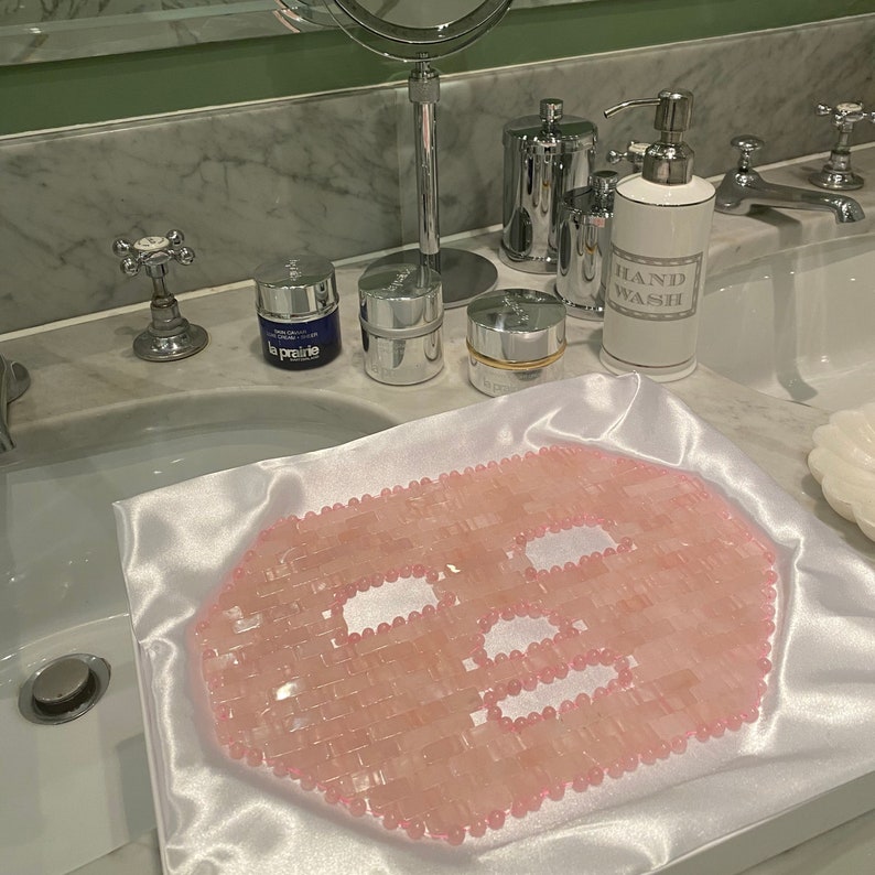 Rose Quartz Crystal Face Mask, | Christmas Gift | Birthday Gift ...