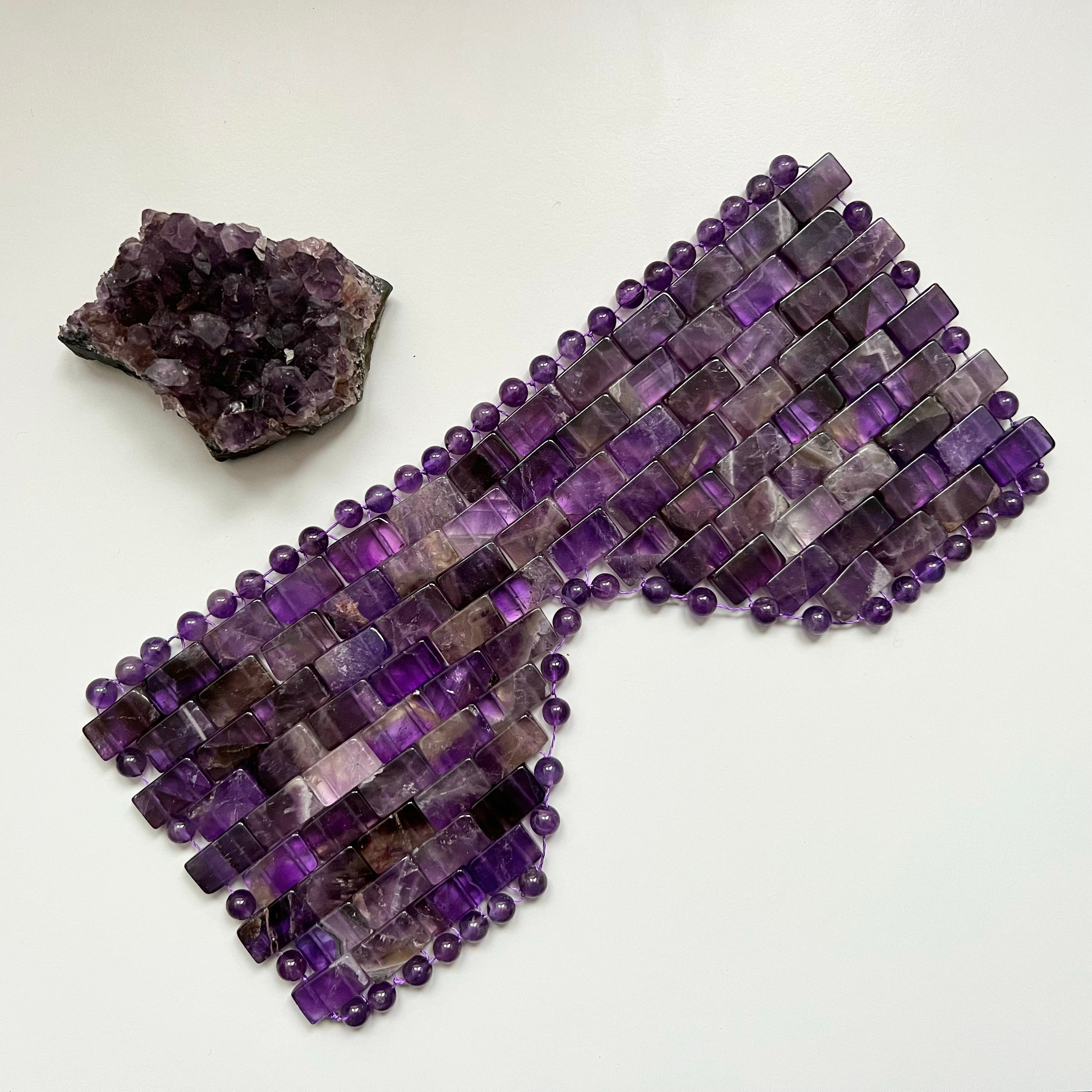 Amethyst Crystal Eye Mask, Pure Amethyst, Gua Sha, Glow Set, Purify ...