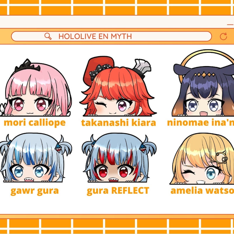 Hololive Peeker Decal - Etsy