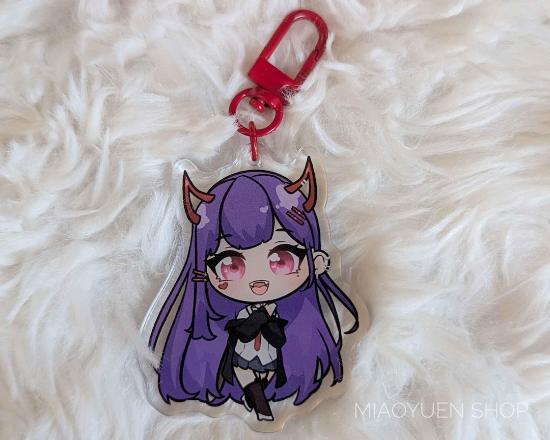 Akuma Nihmune Indie Vtuber Chibi Acrylic Charm - Etsy
