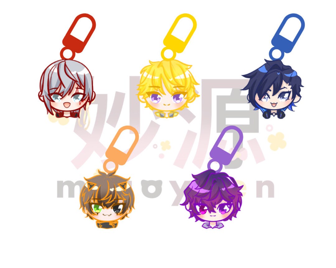 Nijisanji EN Noctyx Vtuber Chibis | Mini Acrylic Charms - Etsy