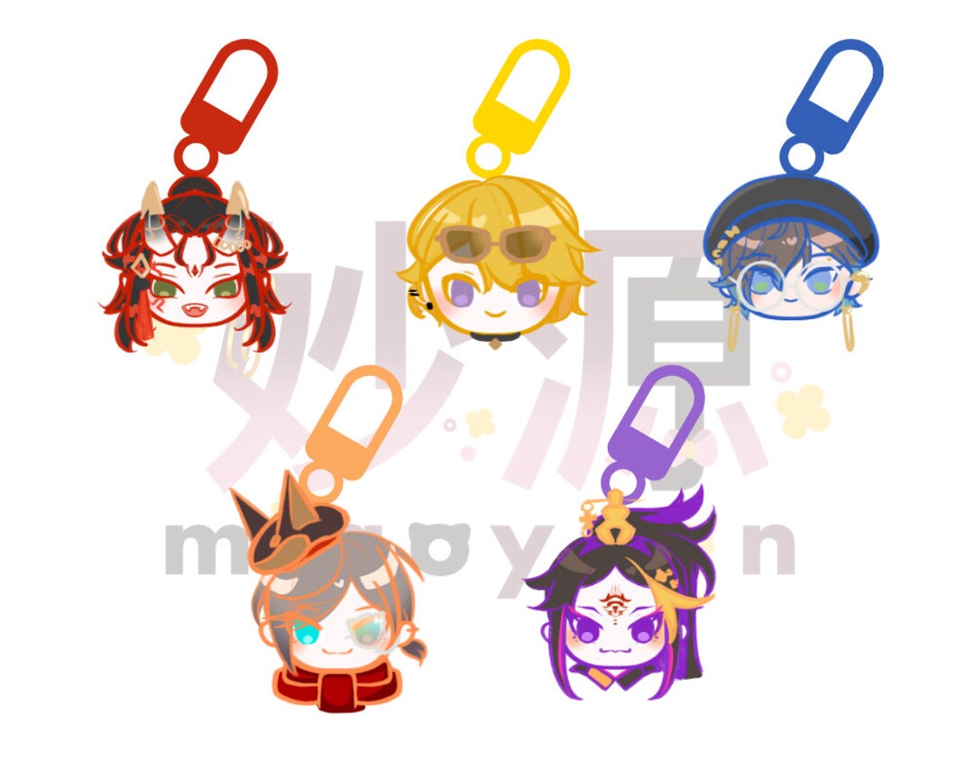 Nijisanji EN Luxiem Vtuber Chibis | Mini Acrylic Charms - Etsy