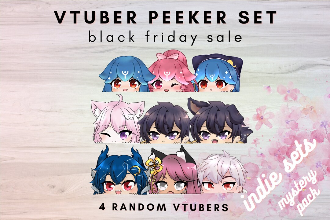 Indie Vtubers | Shotou, Bao, Vienna | Vtuber Peeker Decal Stickers - Etsy