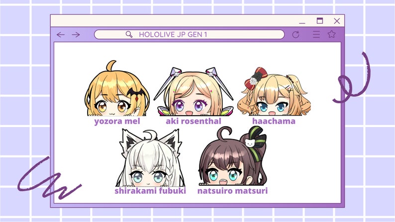 Hololive Japan | Generation 1 | Vtubers Peeker Stickers - Etsy