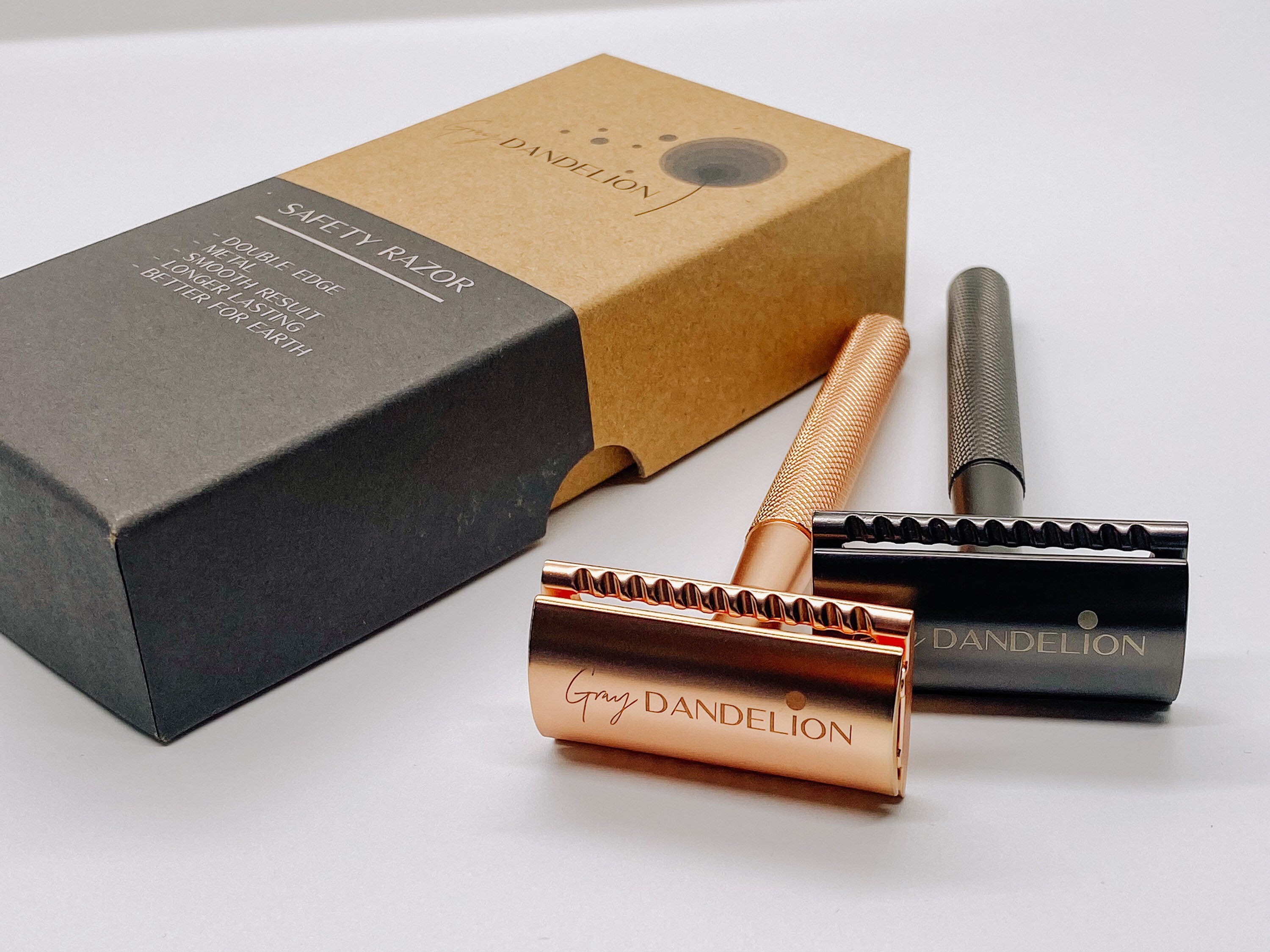 Eco-friendly Safety Razor Duo Roze Gold & Black | Etsy