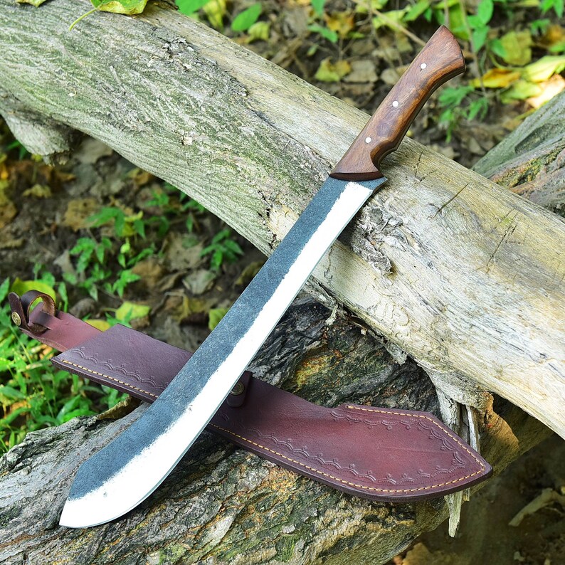 Handmade High Carbon Steel 1095 Rockwell 27 Inches Machete Bush Craft ...