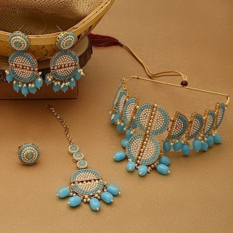 Beaded Jewelry Set - Etsy