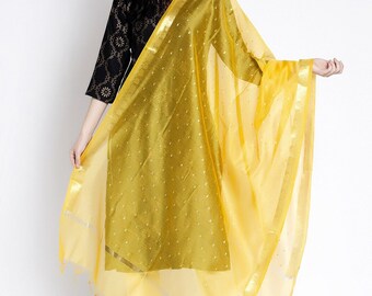 Yellow Dupatta - Etsy