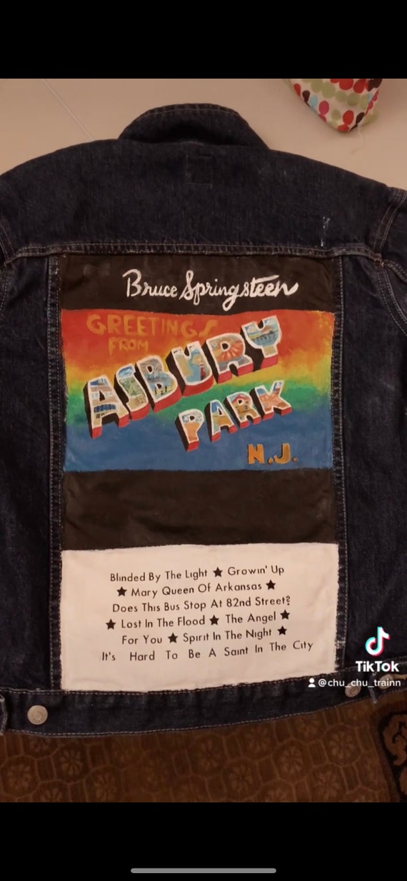 HAND-PAINTED Bruce Springsteen Denim Jacket | Etsy