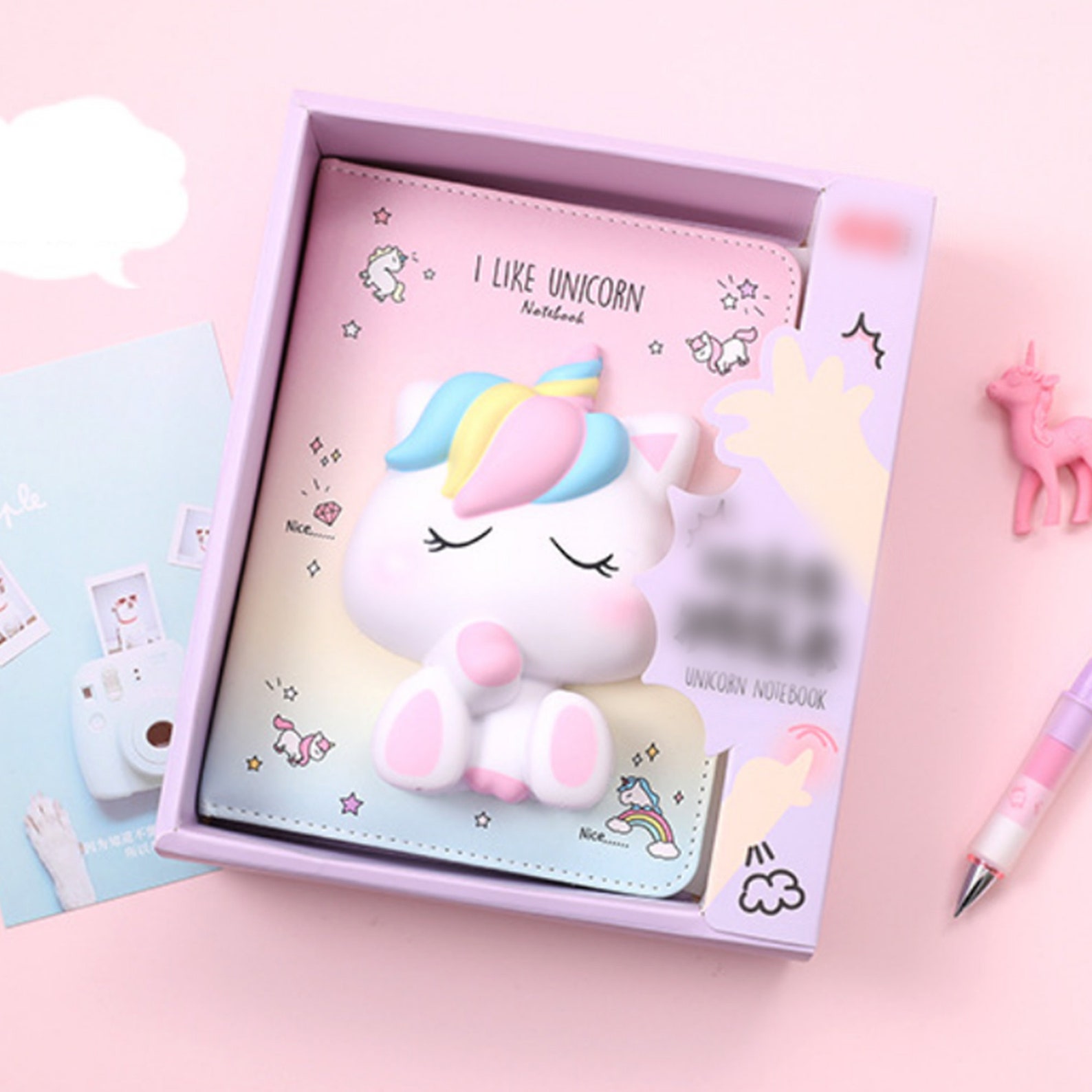 Unicorn Squishy Notebook / Cute Squishy Animal Binder/ Kawaii PU ...