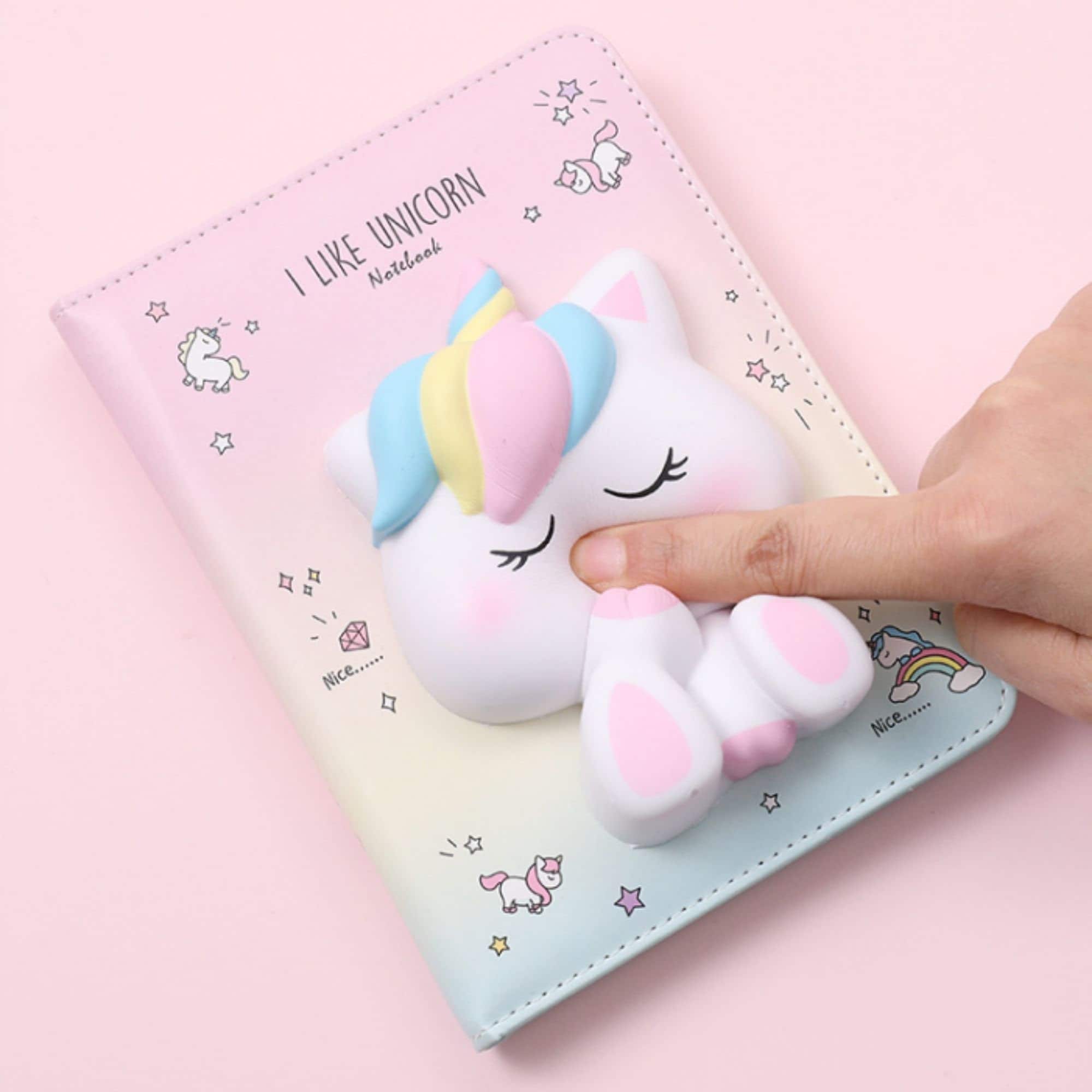Unicorn Squishy Notebook / Cute Squishy Animal binder / Kawaii | Etsy