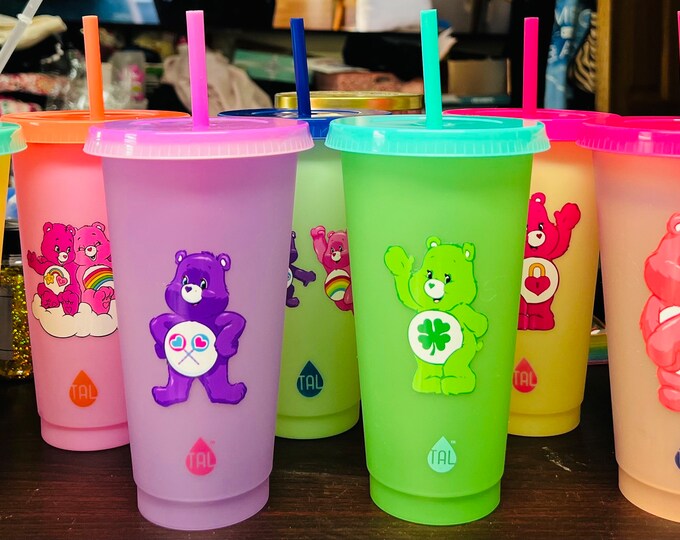 Care Bears Coloring Changing Cups! Cups Change Color When Liquid is ...