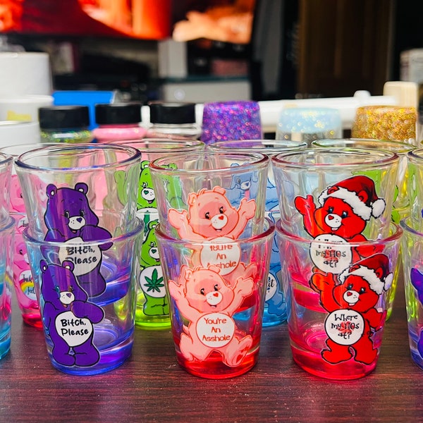 Swear Bear Shot Glasses - Etsy