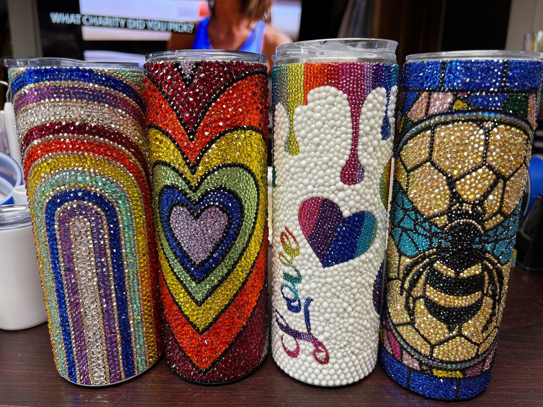 Rhinestone Tumblers Four Different Designs Sparkly, Bling - Etsy