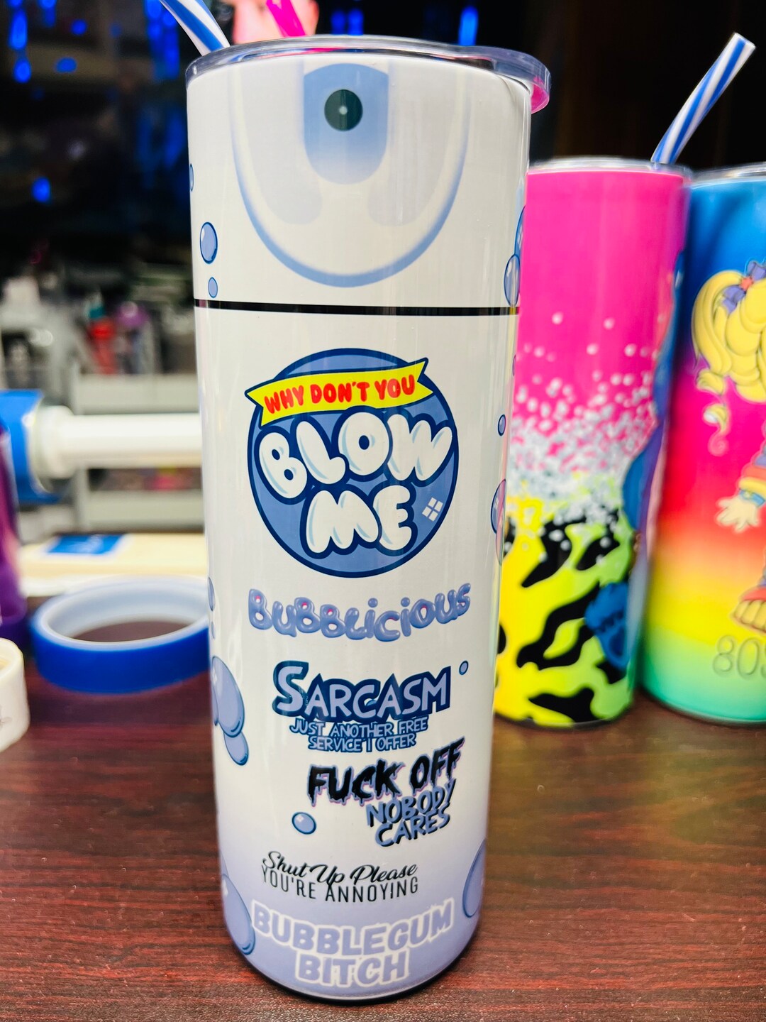 Blow Pop 20 Oz Tumbler! Includes Lid and Straw! Funny Gift for Friends ...
