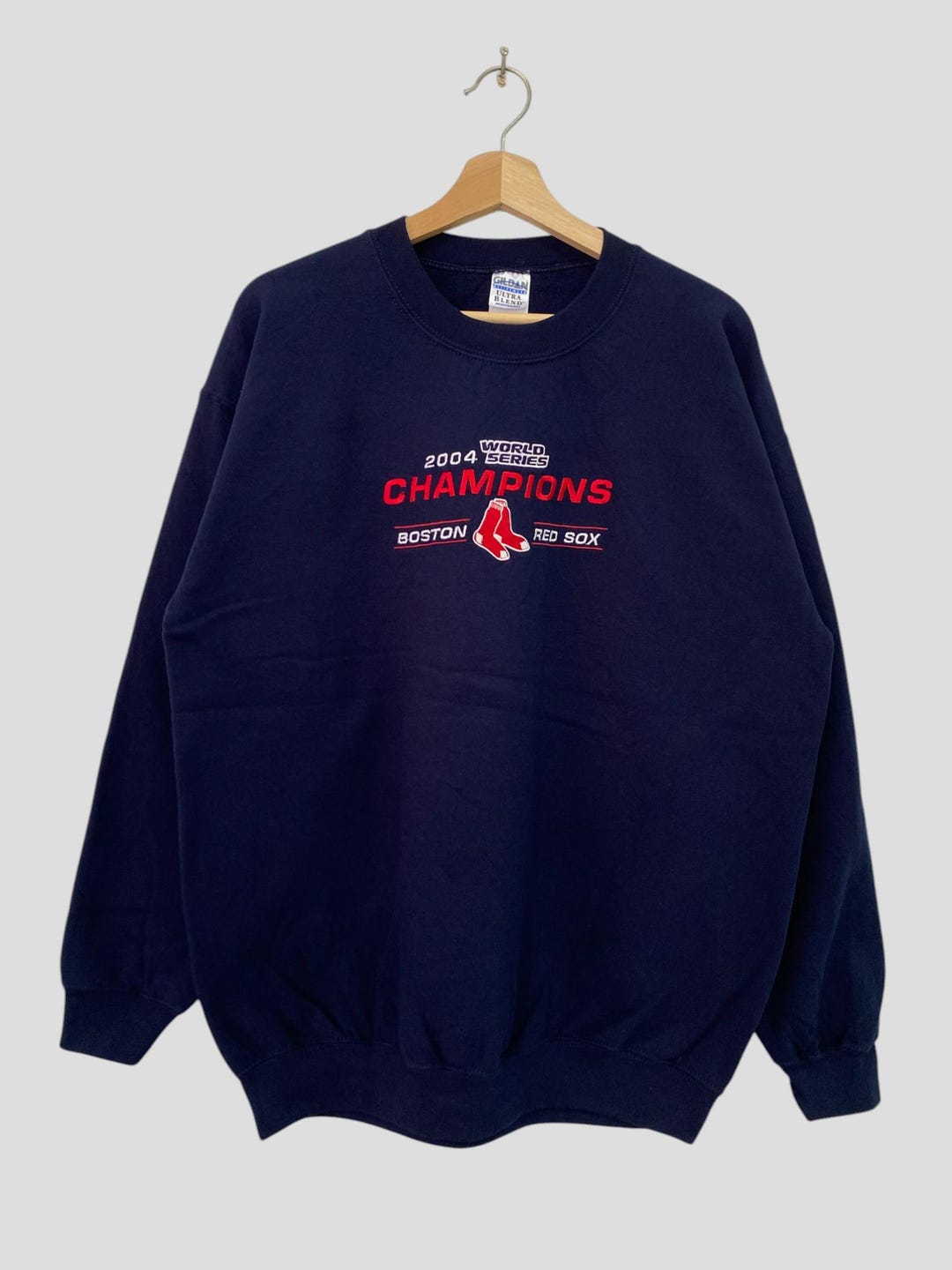 Boston Red Sox MLB Sweatshirt Blue Large Boston Red Sox Spell Out ...