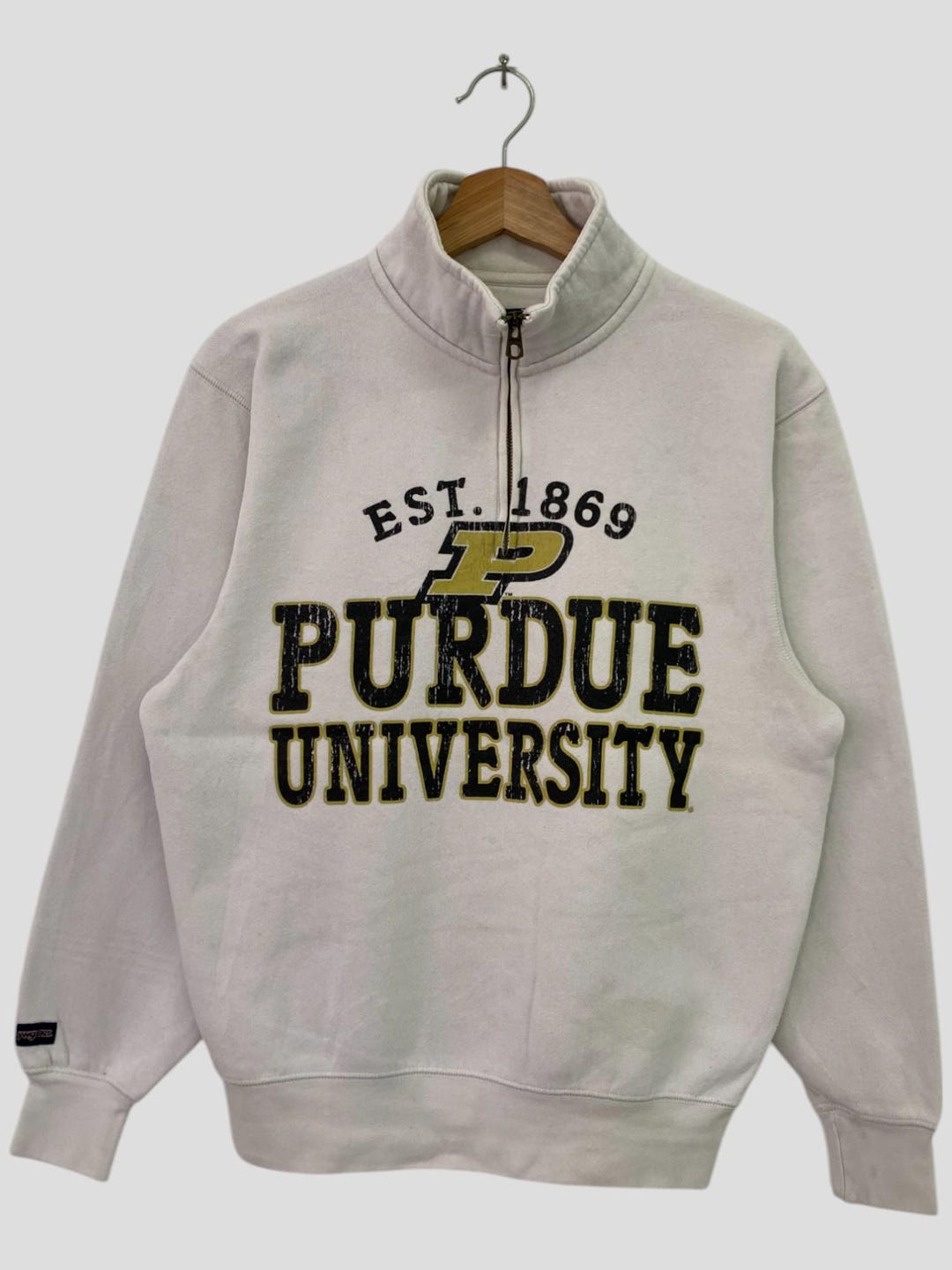 Vintage Purdue University Half Zipper White Sweatshirt Purdue Crewneck ...