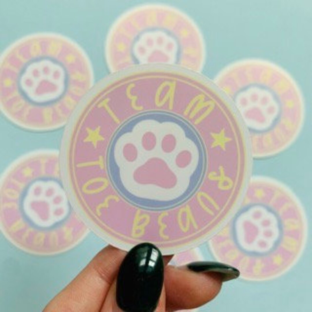 Team Toe Beans Sticker, Cute Cat Sticker, Funny Sticker, Journal ...