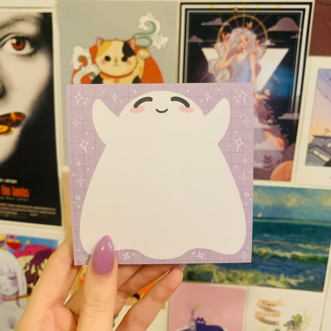 Cute Pastel Ghost Notepad/ Ghost Memo Pad/ Halloween Notepad/ - Etsy