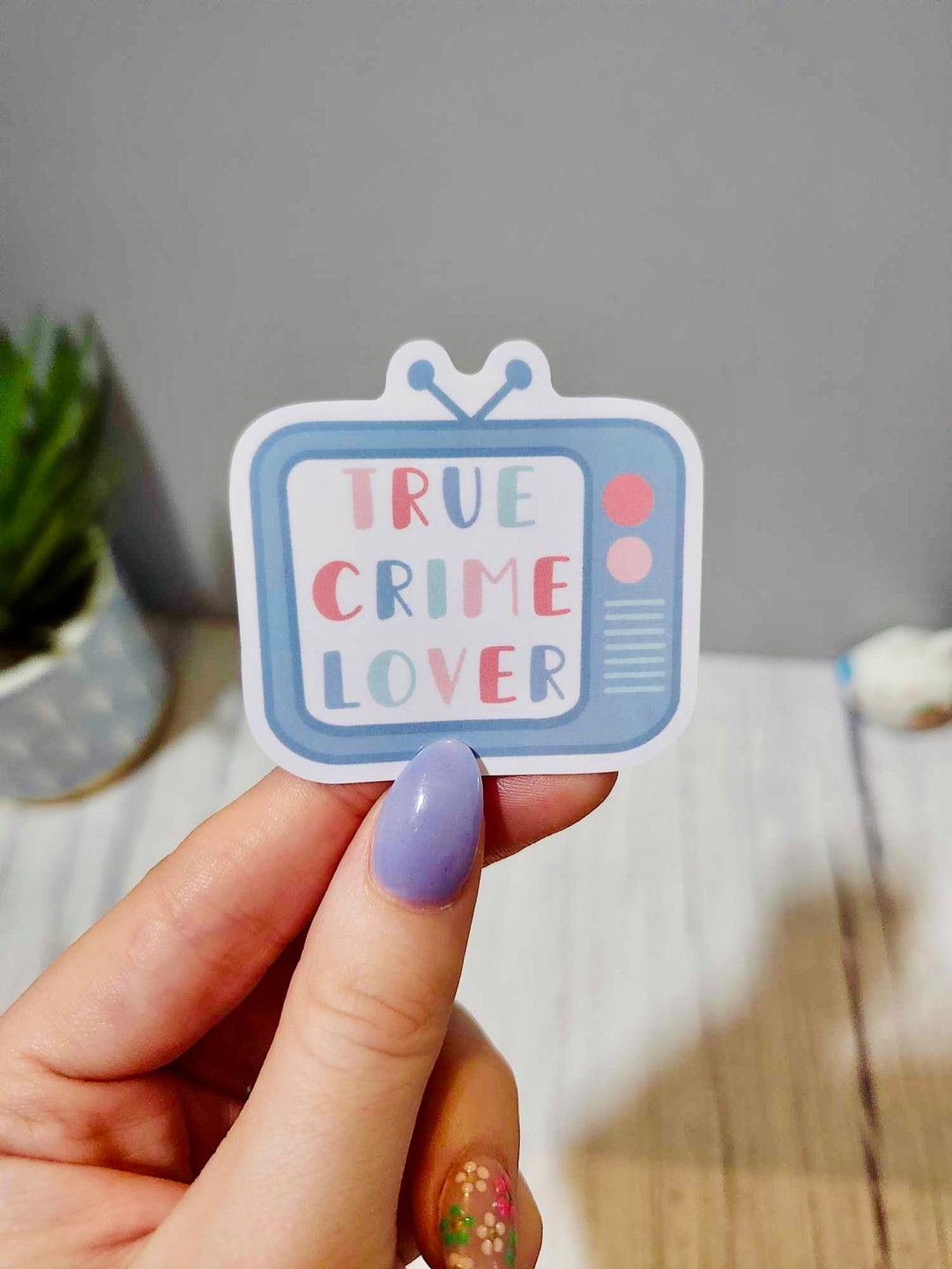 True Crime Lover Retro TV Sticker/true Crime Sticker/ True Crime Lover ...