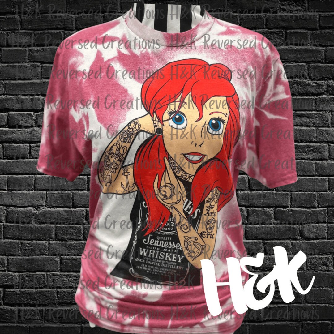 Bleached Punk Princess Ariel Tee - Etsy