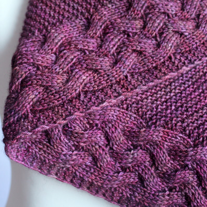 Dualaich Reversible Cabled Shawl Knitting Pattern - Etsy