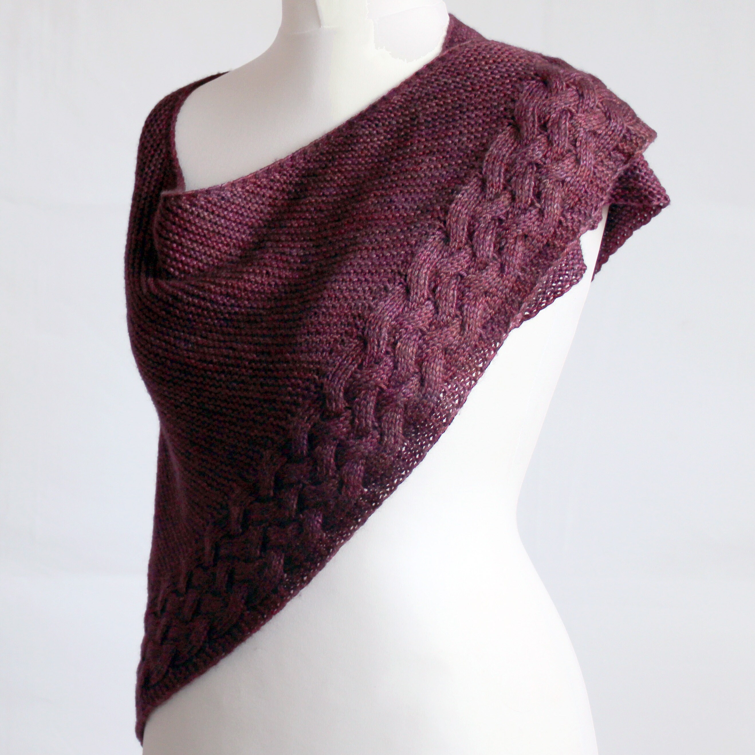 Dualaich - Reversible Cabled Shawl Knitting Pattern - Etsy
