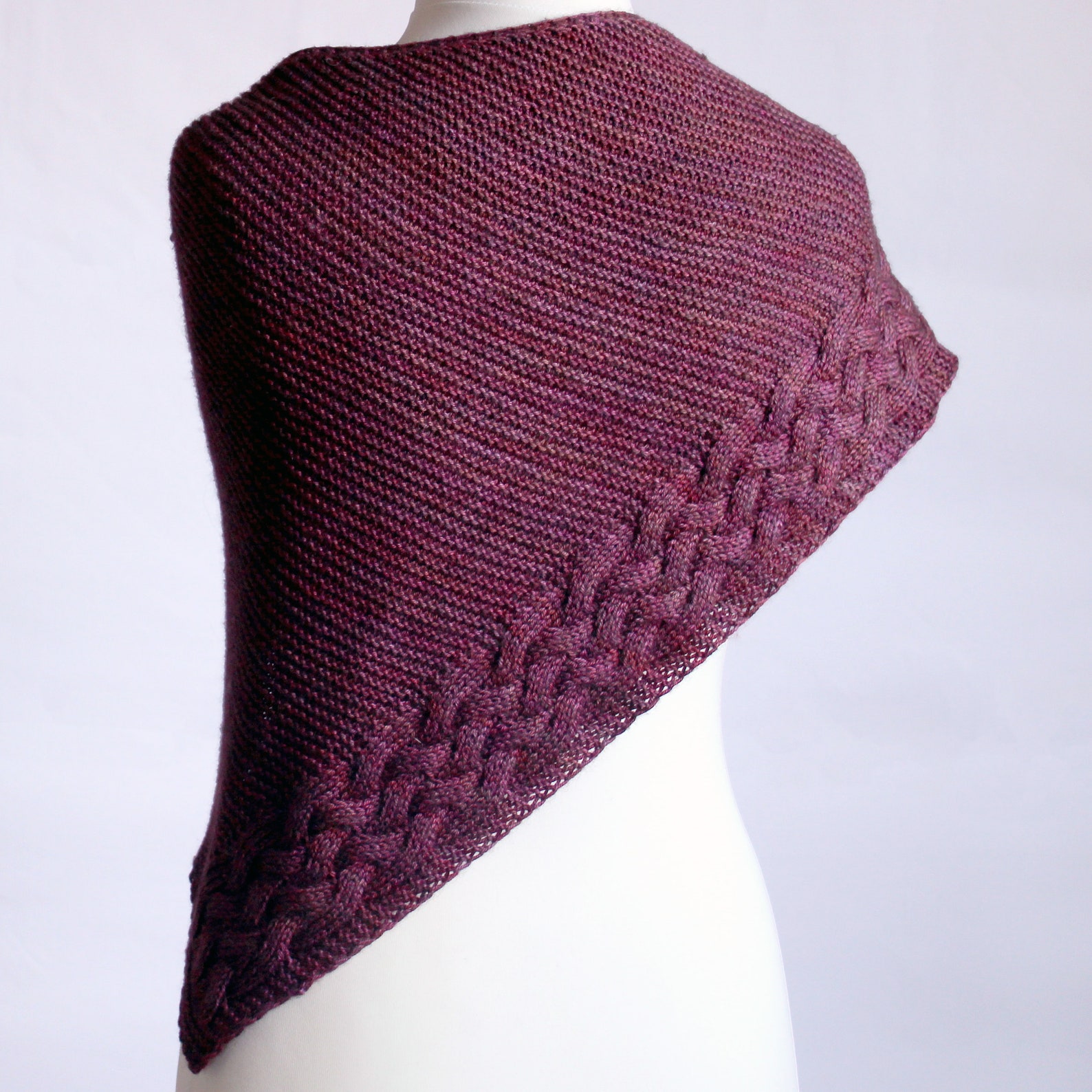 Dualaich - Reversible Cabled Shawl Knitting Pattern - Etsy